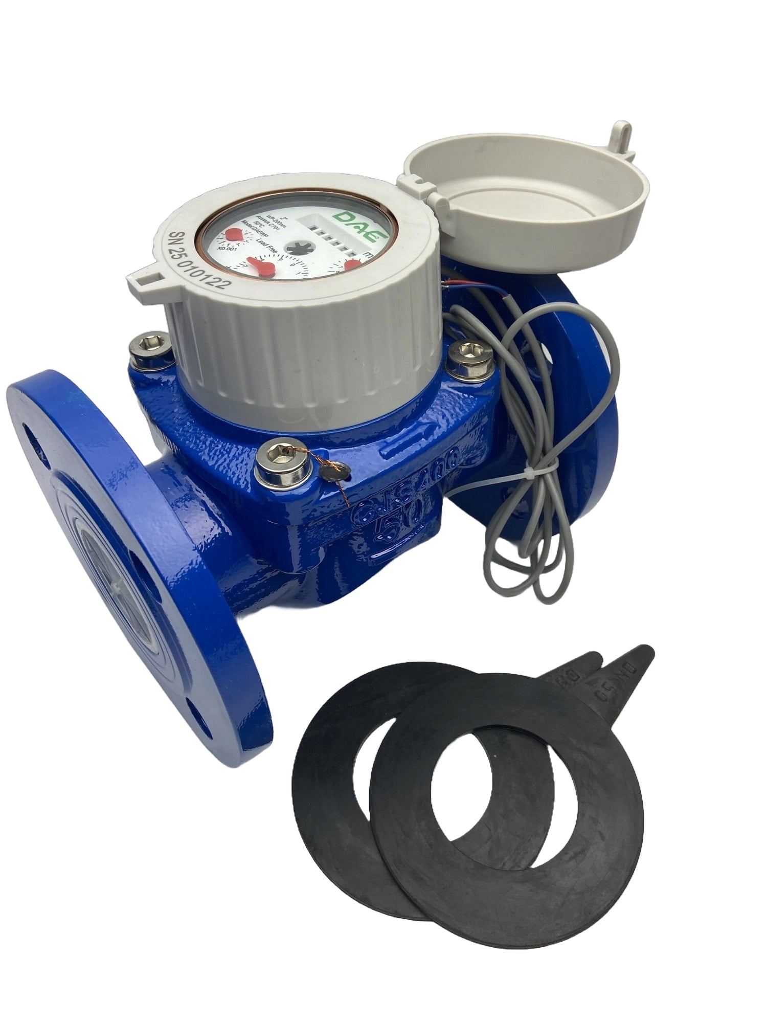 DAE WP-200nm 2" NSF61 Lead Free Woltmann Helix Water Meter, Pulse ...