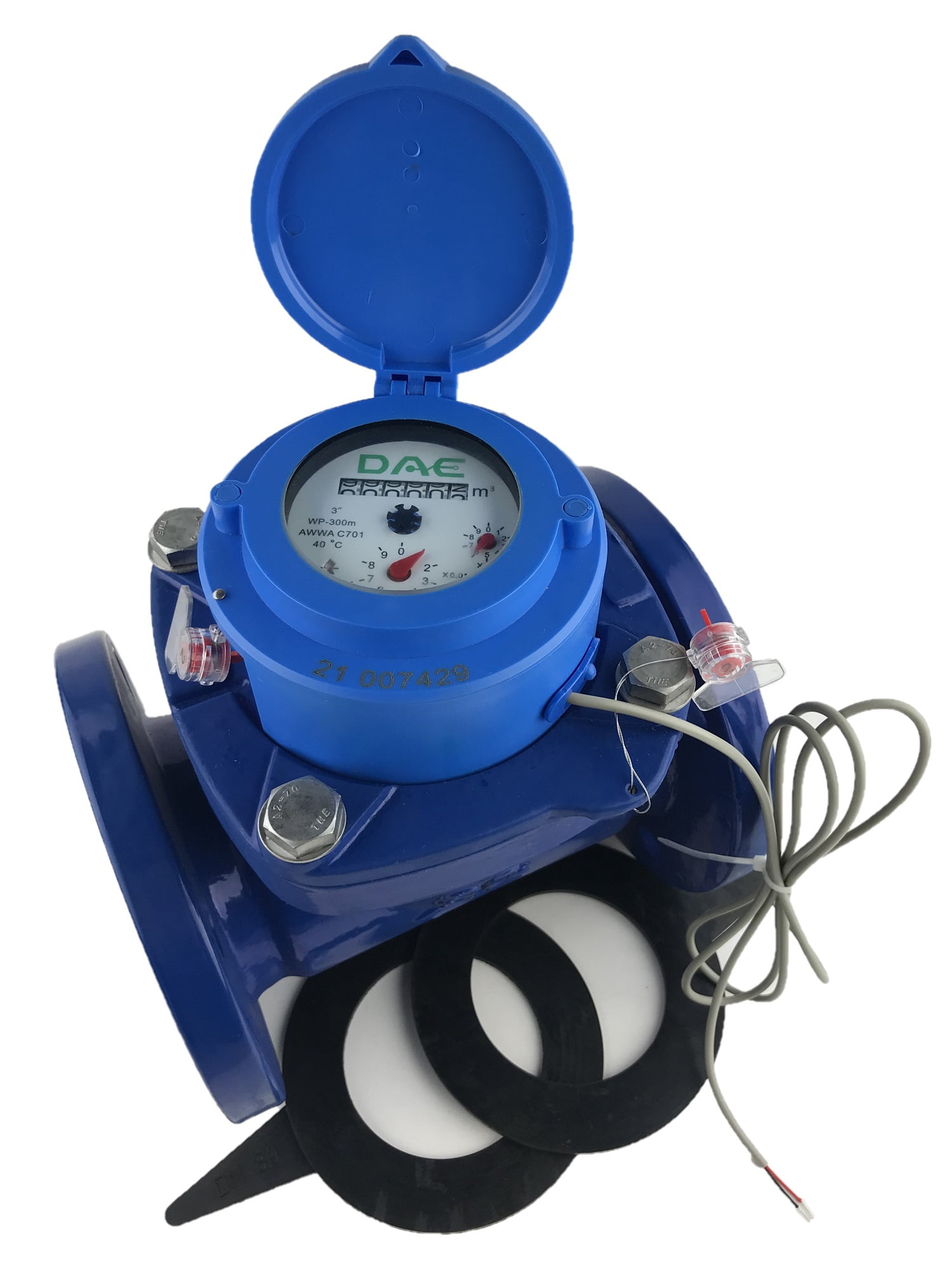 DAE WP-300m 3" Woltmann Helix Water Meter, Pulse Output, Cubic meter ...