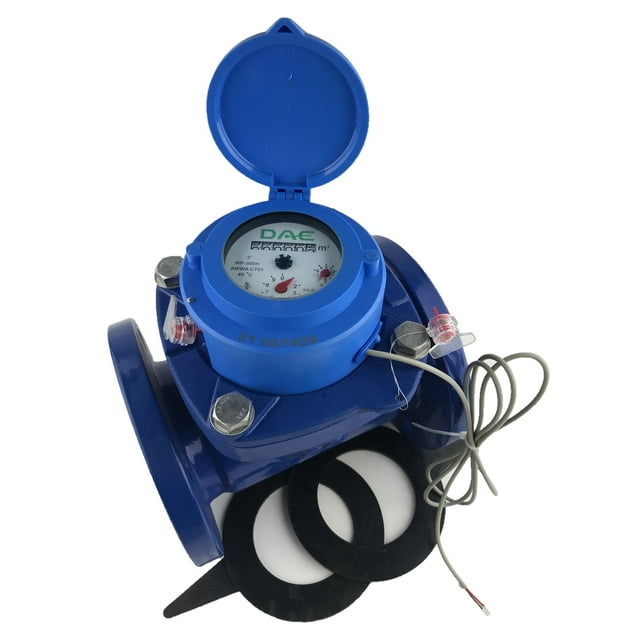 DAE WP-300m 3" Woltmann Helix Water Meter, Pulse Output, Cubic meter ...