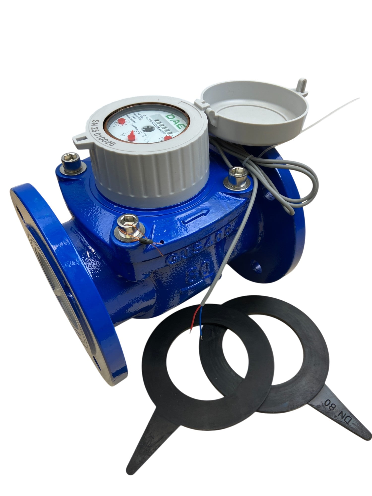 DAE WP-300n 3" Lead Free Woltmann Helix Water Meter, Pulse Output ...