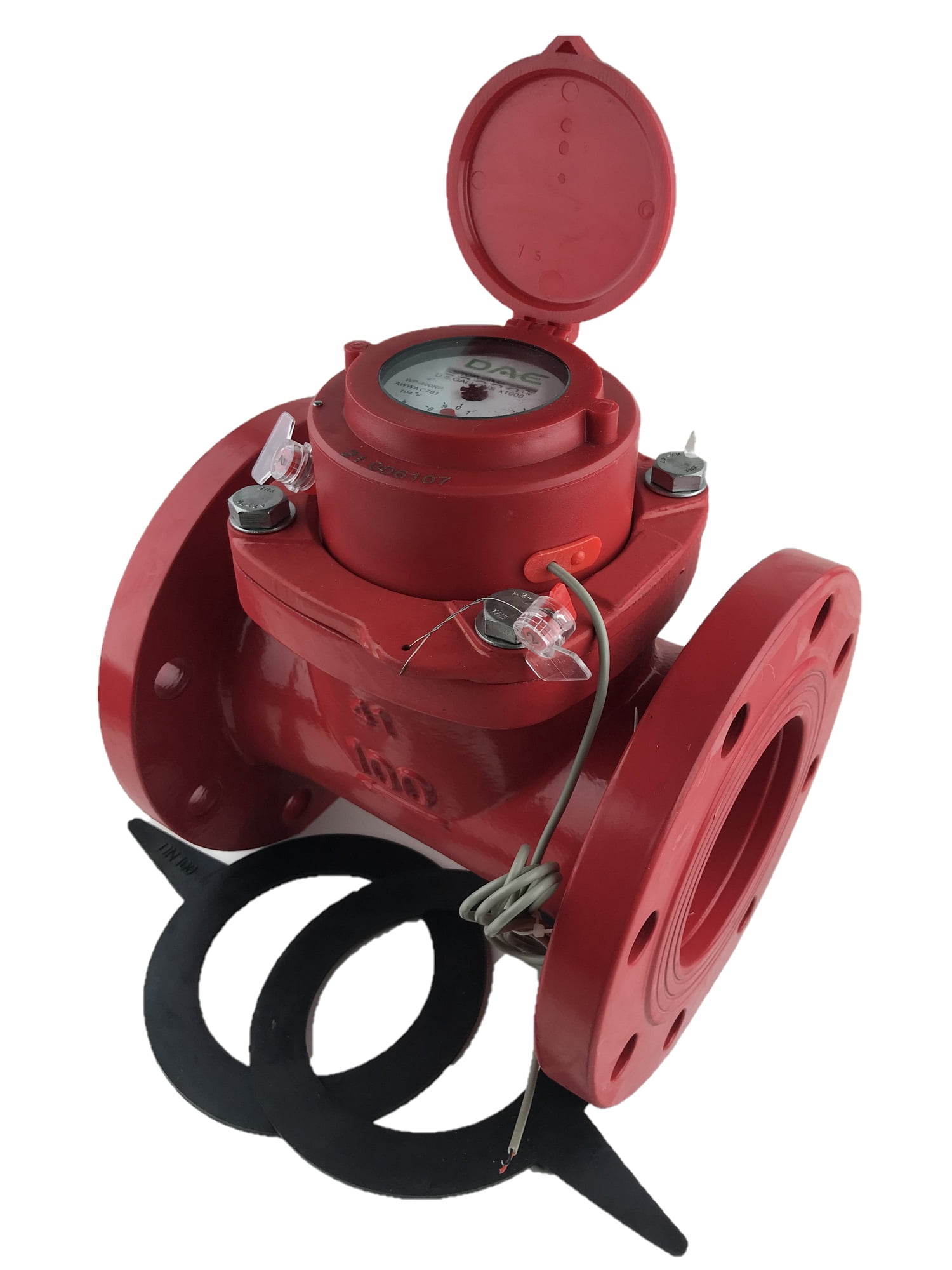 DAE WP-400RP 4" Woltmann Hot Water Meter, Pulse Output, Gallon ...