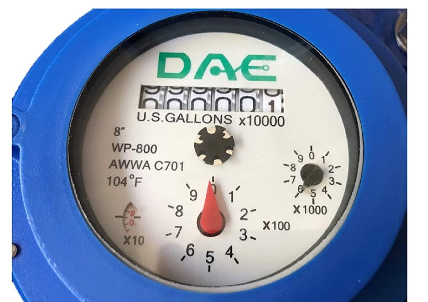 DAE WP-800P 8" Woltmann Helix Water Meter, Pulse Output, Gallon ...