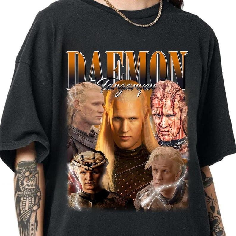 DAEMON TARGARYEN Unisex TShirt, Retro Daemon Targaryen Graphic Tee,TV ...