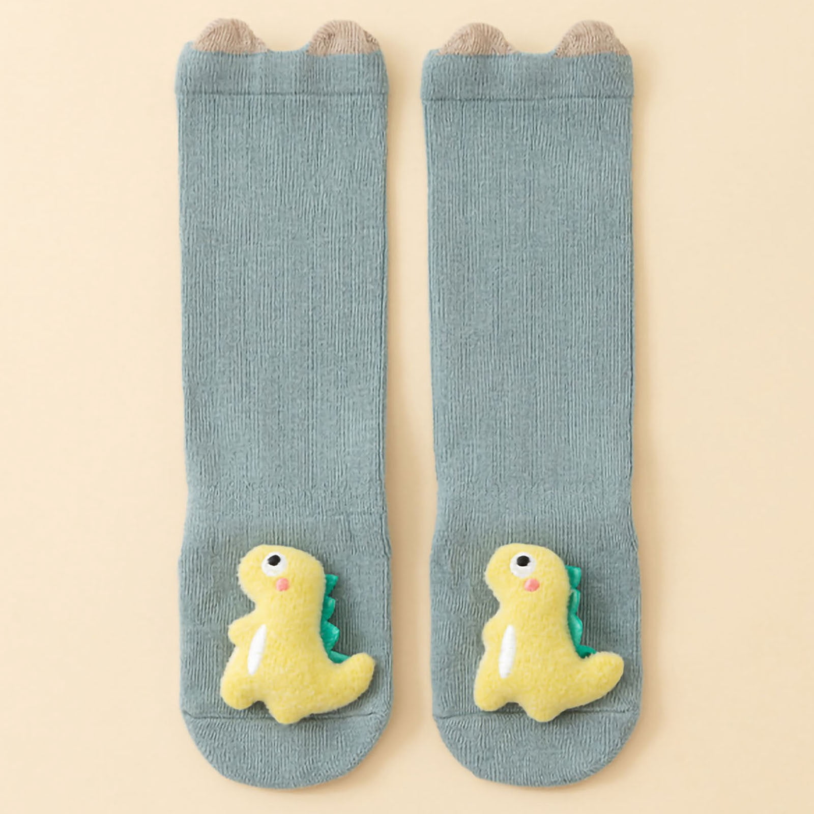 DAETIROS 3D Dinosaur Kids Socks, 100% Soft Cotton Knee High Novelty ...