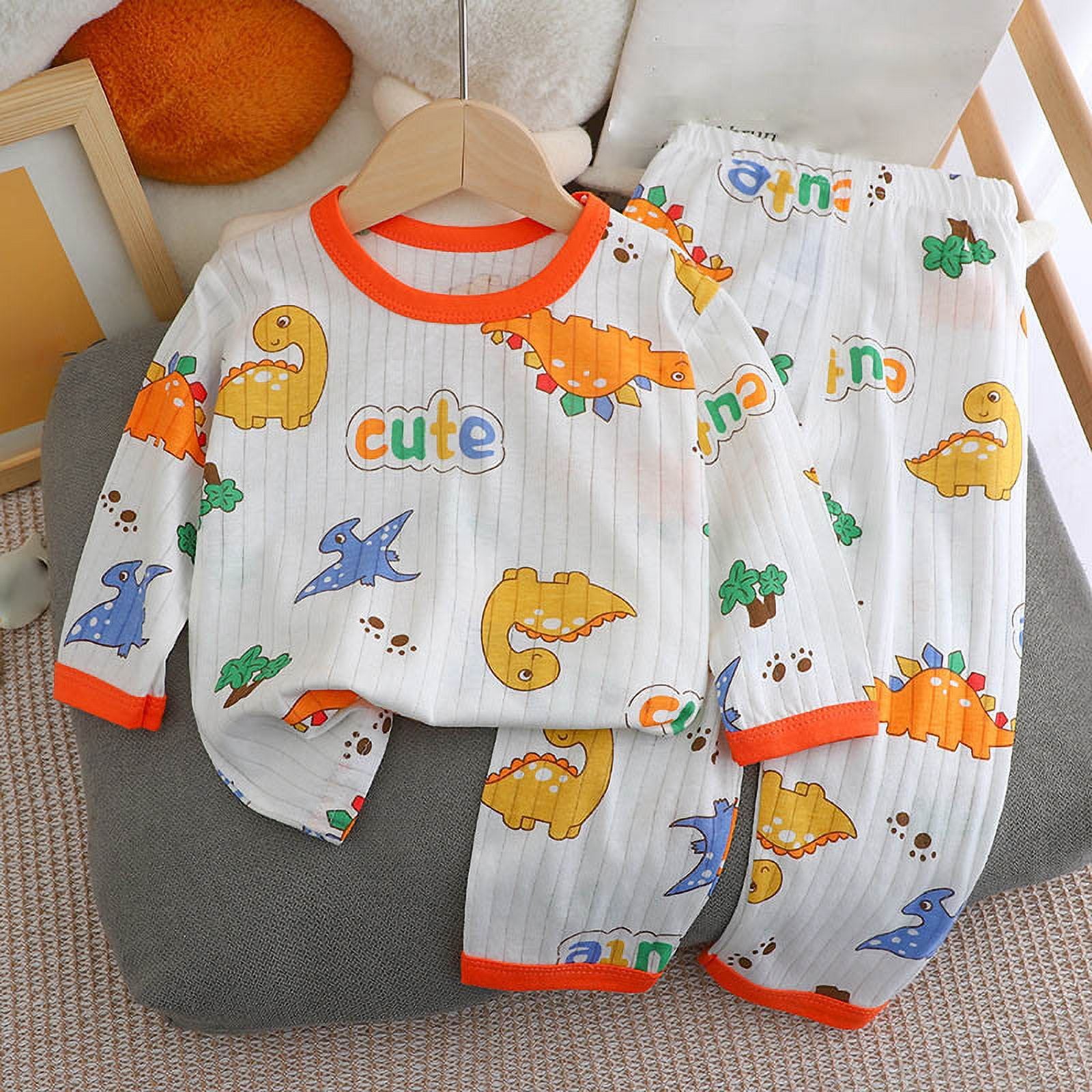 DAETIROS Baby Boys Pajamas Sets-Comfy Cotton Long Sleeve Snug Fit Shirt ...