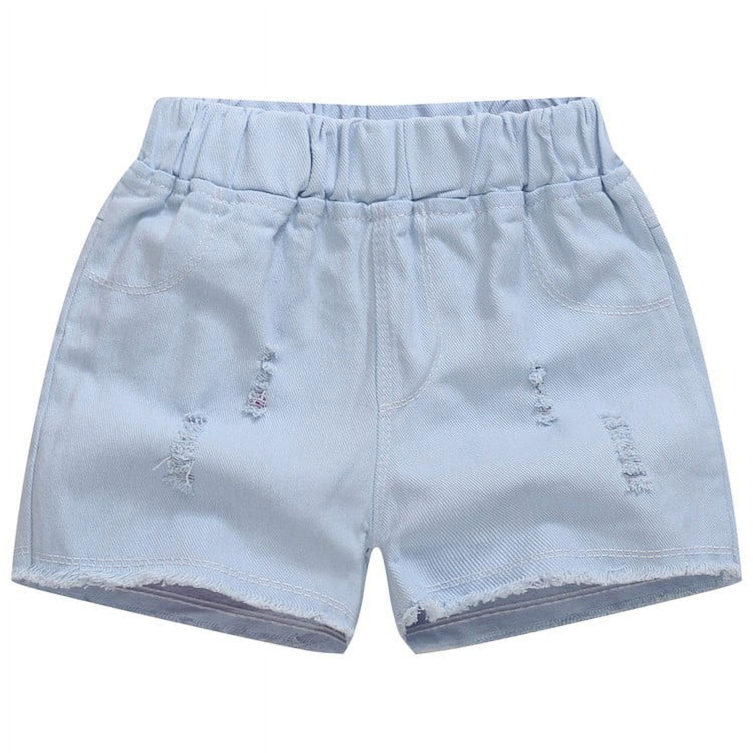DAETIROS Girls Denim Shorts,Casual Summer Fashion Elastic Waist Cotton ...