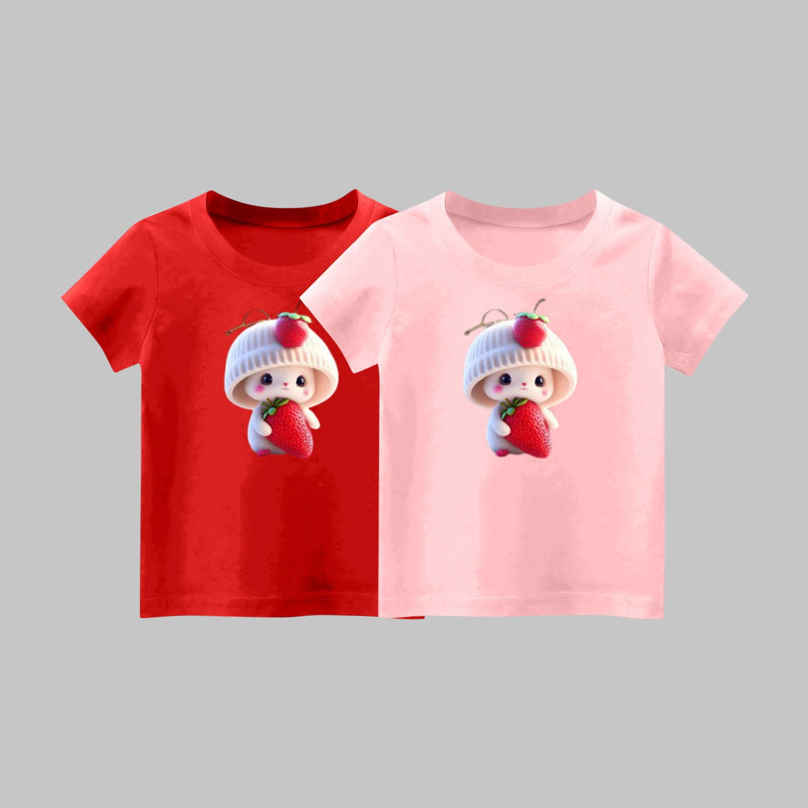 DAETIROS Girls Graphic Tee 2PC, Basic Crewneck Comfy Cute Casual Soft ...