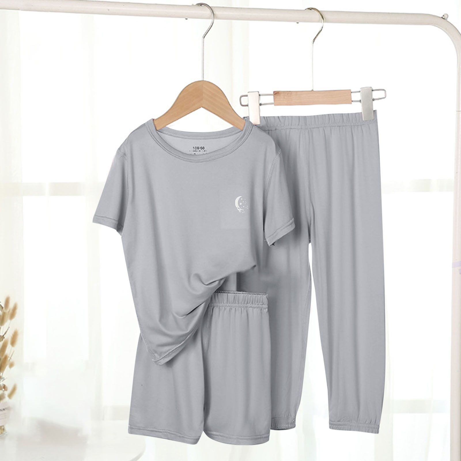 DAETIROS Girls Loose Pajamas Sets 3PC-Soft Fashion Short Sleeve Shirts ...