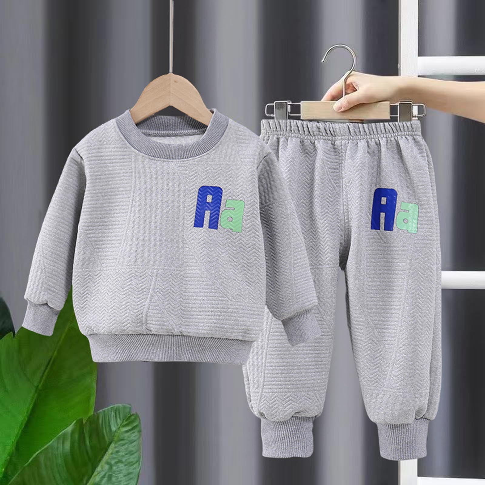 DAETIROS Girls Sweatsuits Two Piece Set Cotton, Printed Sweatshirt with ...