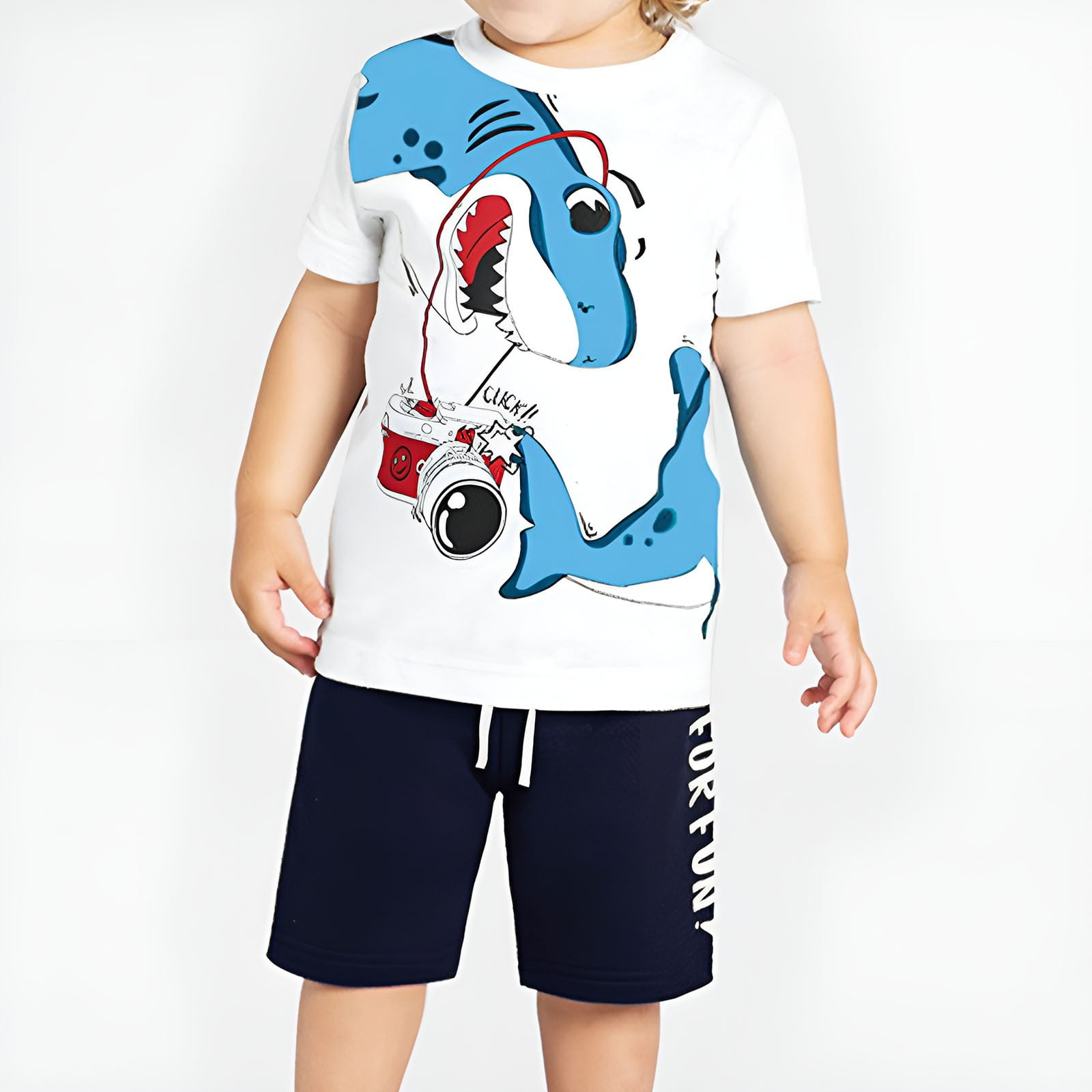 DAETIROS Little Boys Outfit Sets-Comfy Cotton Fashion Graphic Short ...