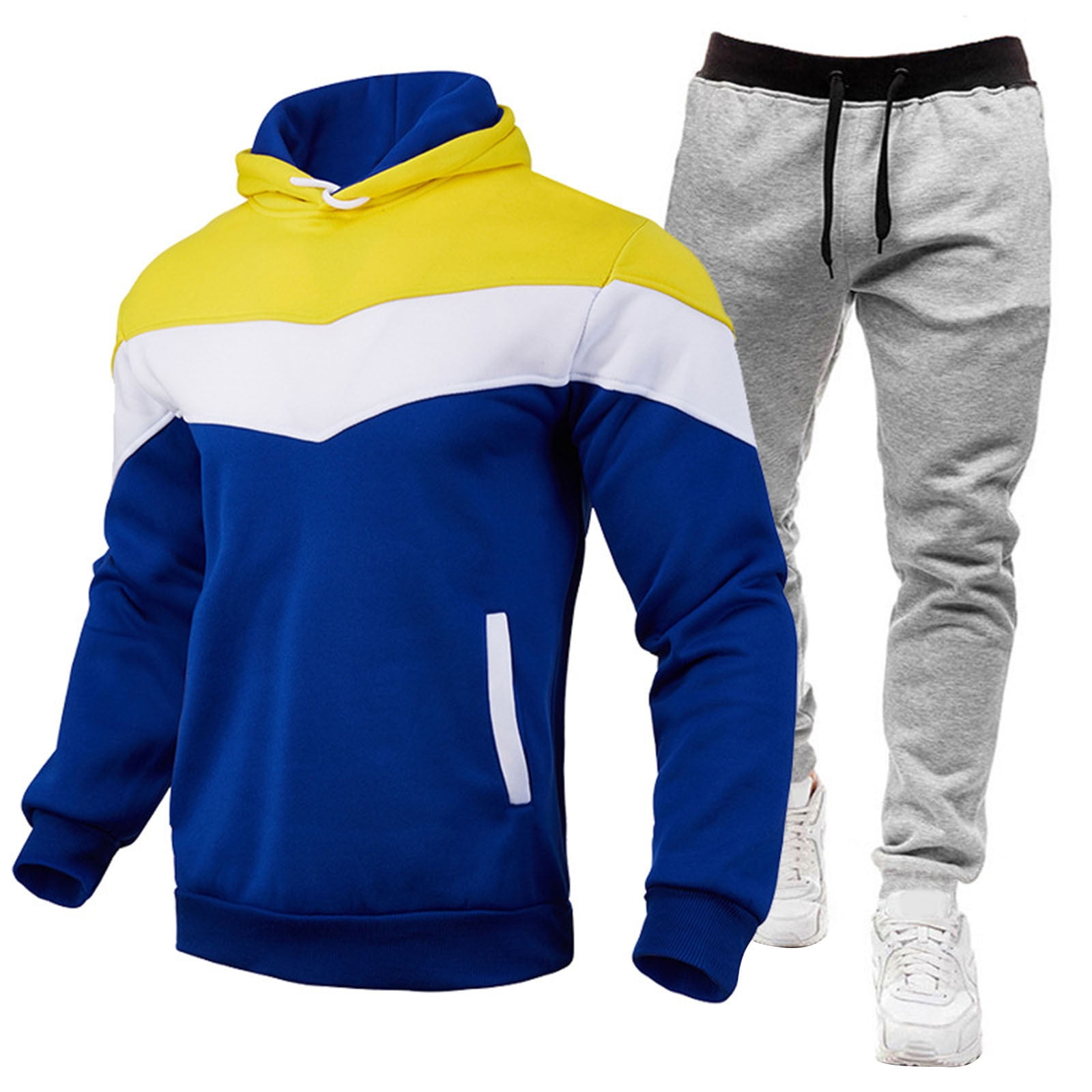DAETIROS Mens Hoodies Pullover, Casual Long Sleeve Fashion Workout ...