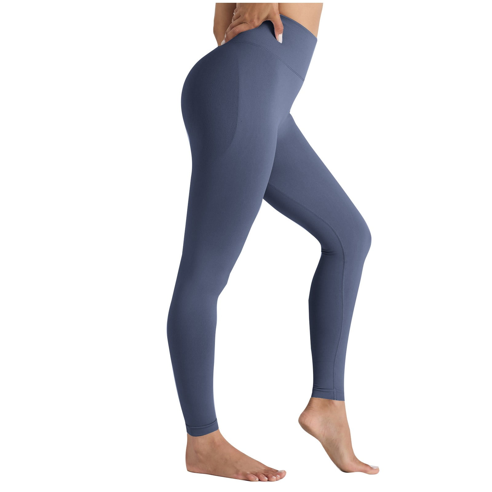 Fnooota Yoga Leggings For Women Running High Waist Stretch Lightweight Athletic Pants Navy Size