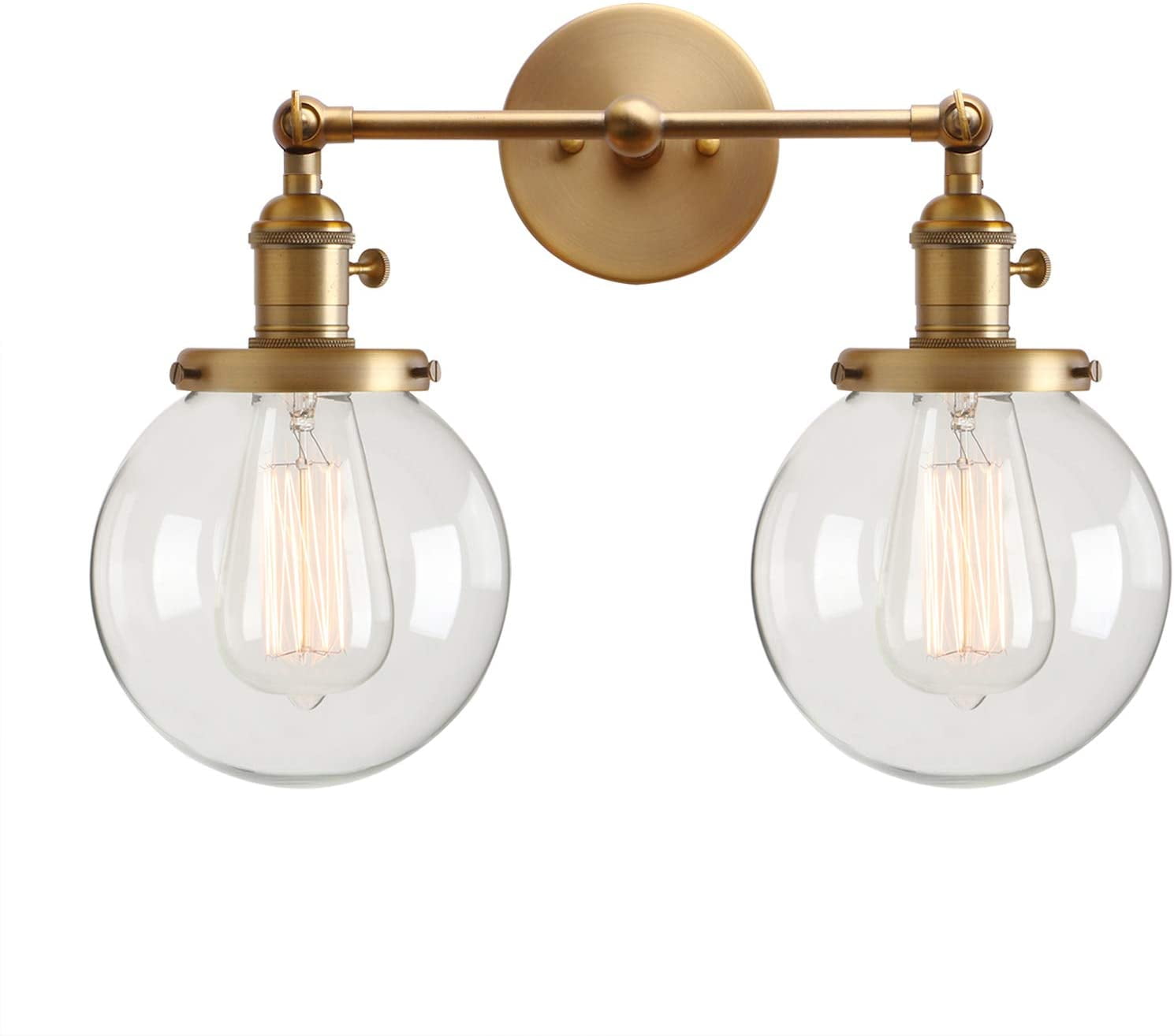 DAFANYA Double Sconce Vintage Industrial Antique 2-Lights Wall Sconces ...