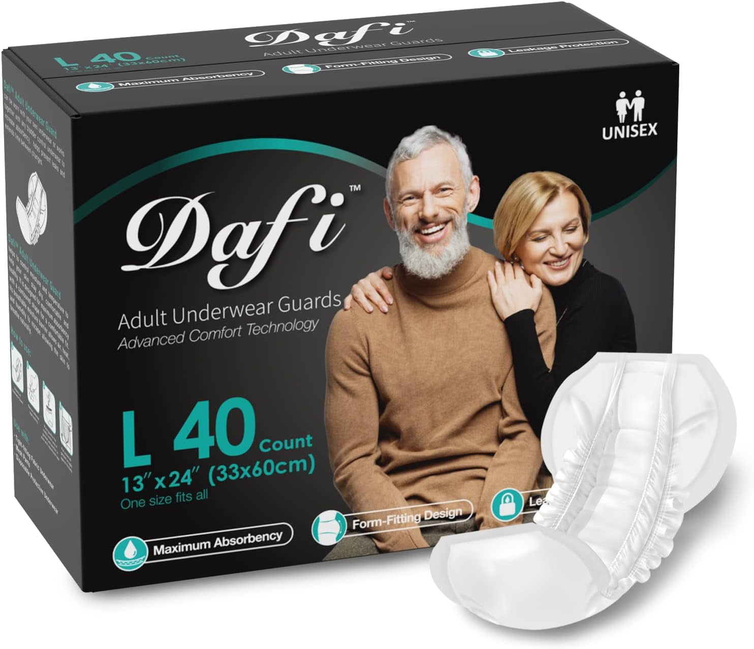 DAFI Disposable Incontinence Pads for Women & Men Bladder Control Pads ...