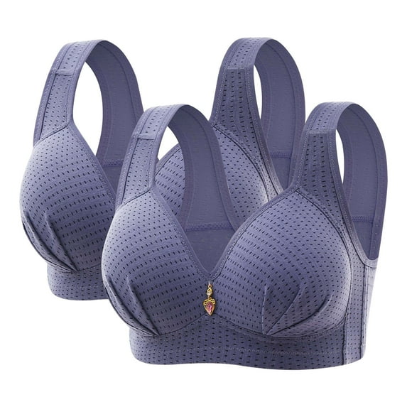 DAFPZW 2 Pack Women's Wireless Bra Full Coverage No Underwire Everyday ...