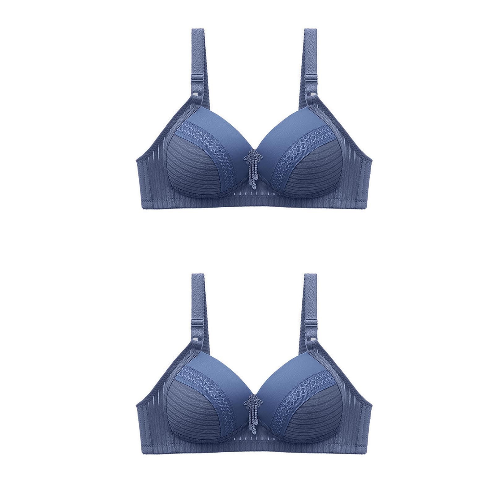 DAFPZW 2PC Plus Size Bras for Women Wireless Push Up Support and Lift ...