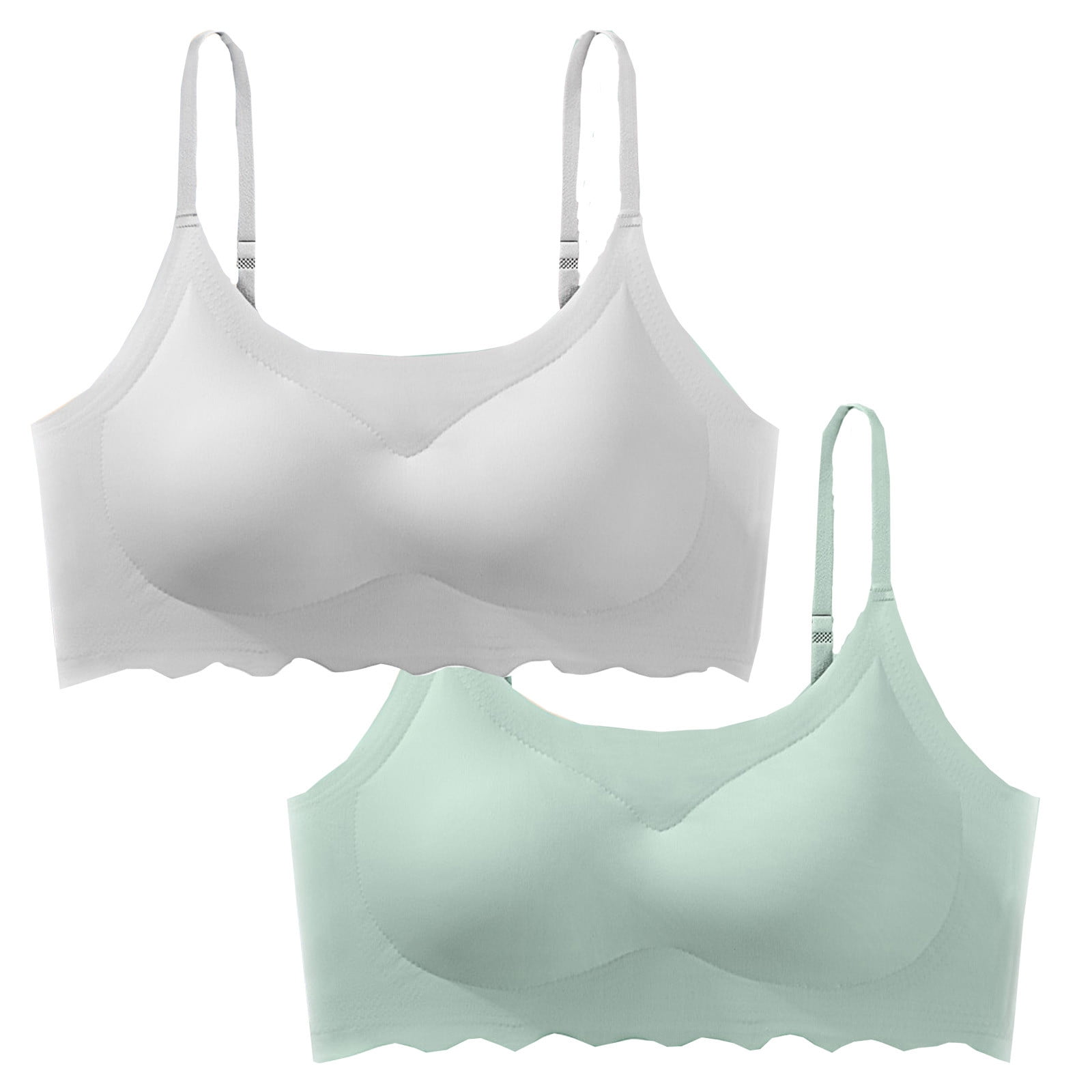 DAFPZW 2Pcs Sleep Bras for Womens Workout Sports Bra Low-Impact ...