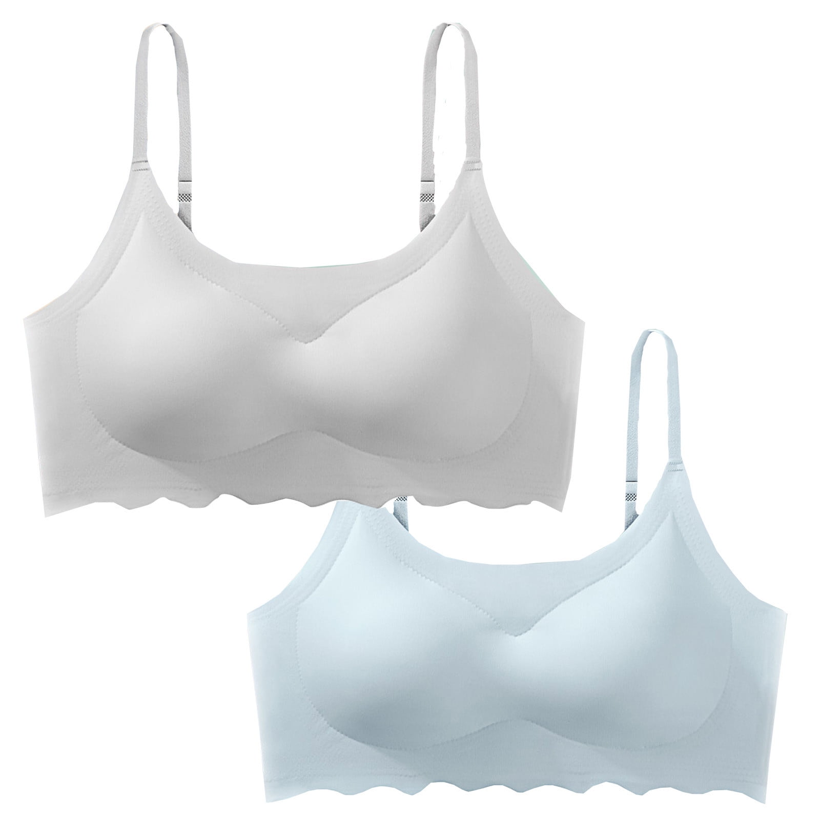 DAFPZW 2Pcs Sleep Bras for Womens Workout Sports Bra Low-Impact ...