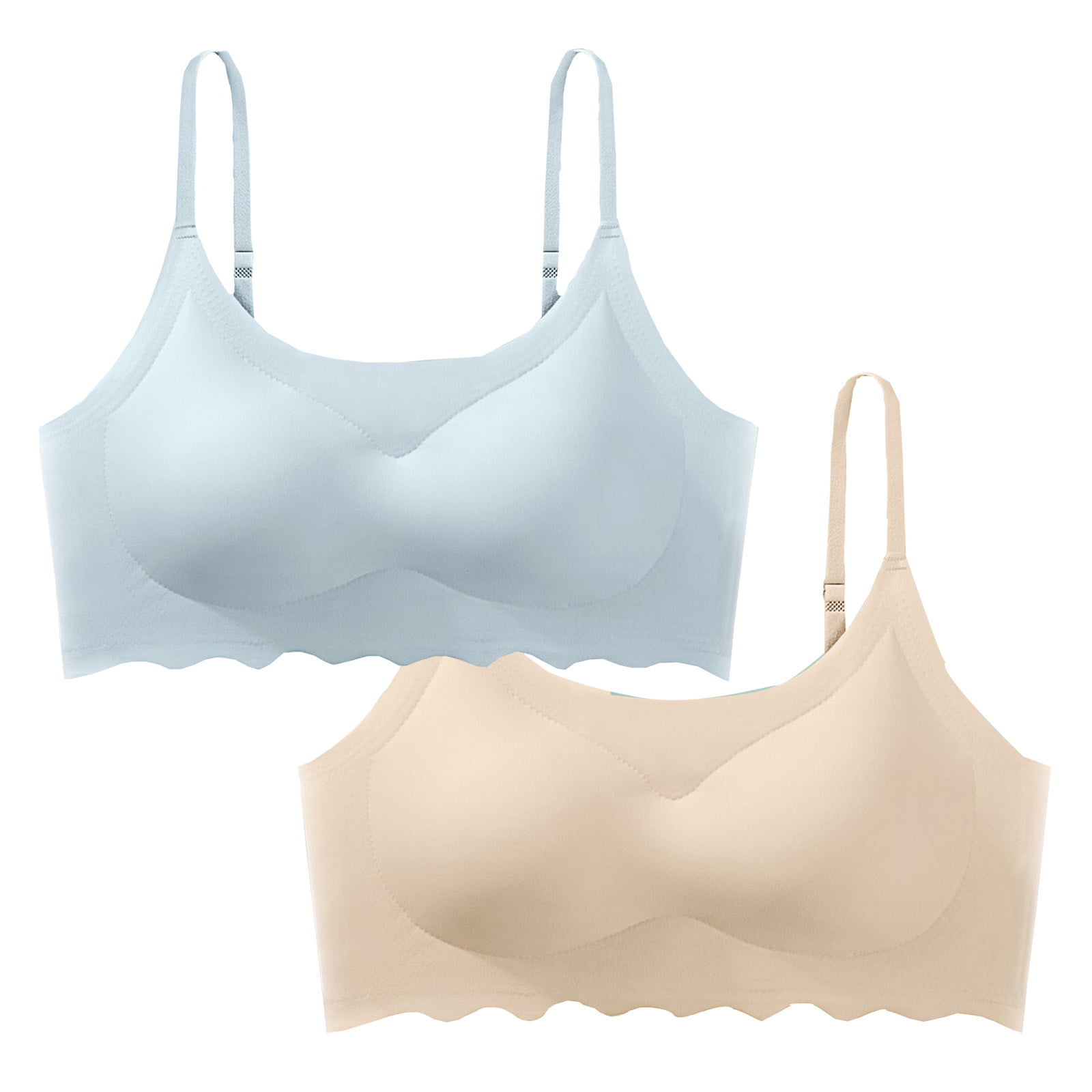 DAFPZW 2Pcs Sleep Bras for Womens Workout Sports Bra Low-Impact ...