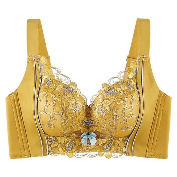 DAFPZW Bra for Women Full Coverage Floral Lace Bralette Hide Back Fat ...