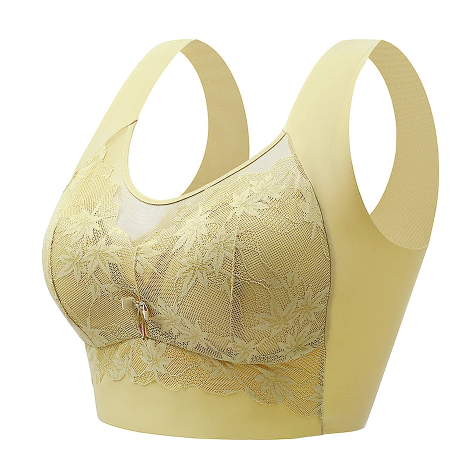 DAFPZW Bras for Older Women, Lace Large-Sized Vest Without Steel Rims ...