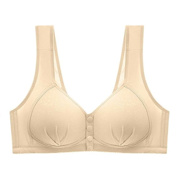 DAFPZW Bras for Women No Underwire Front Snap Wireless Full Coverage ...