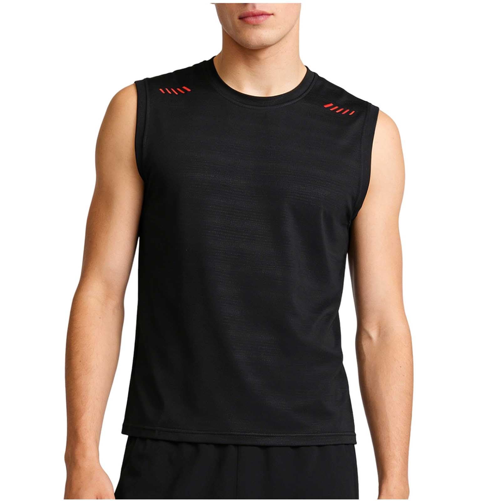 DAFPZW Cooling Tank Tops for Men Sleeveless Crew Neck Basic Gym Vest ...