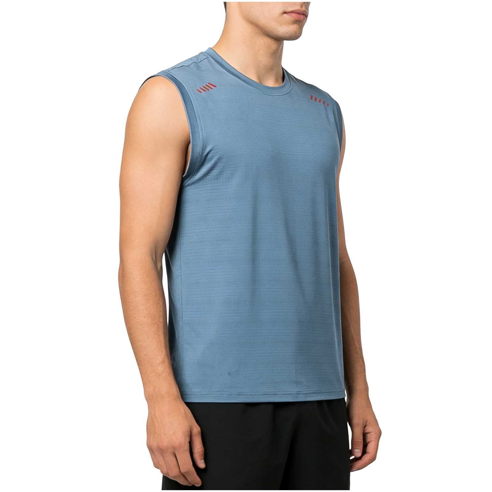 DAFPZW Cooling Tank Tops for Men Sleeveless Crew Neck Basic Gym Vest ...