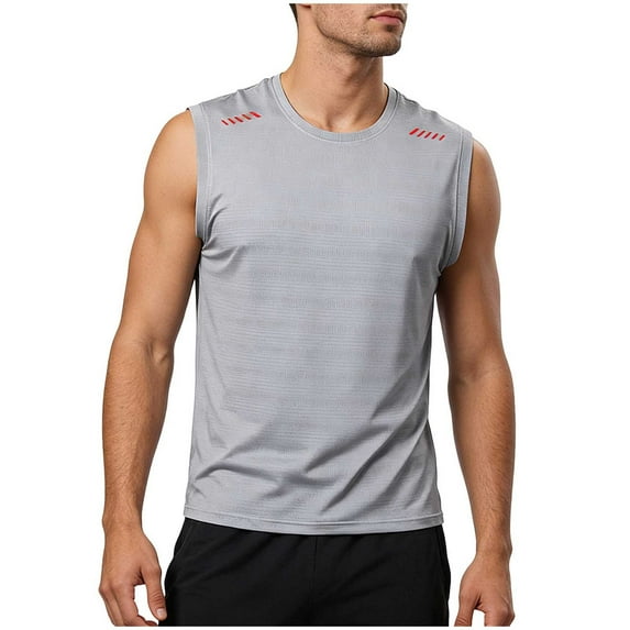 DAFPZW Cooling Tank Tops for Men Sleeveless Crew Neck Basic Gym Vest ...