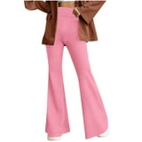 DAFPZW Flare Leggings for Women Low Rise Fold Over Flared Yoga Pants ...