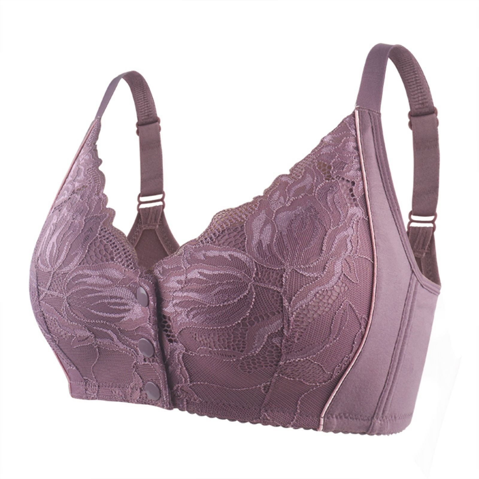 DAFPZW Front Closure Bras for Women No Underwire Plus Size Wireless ...