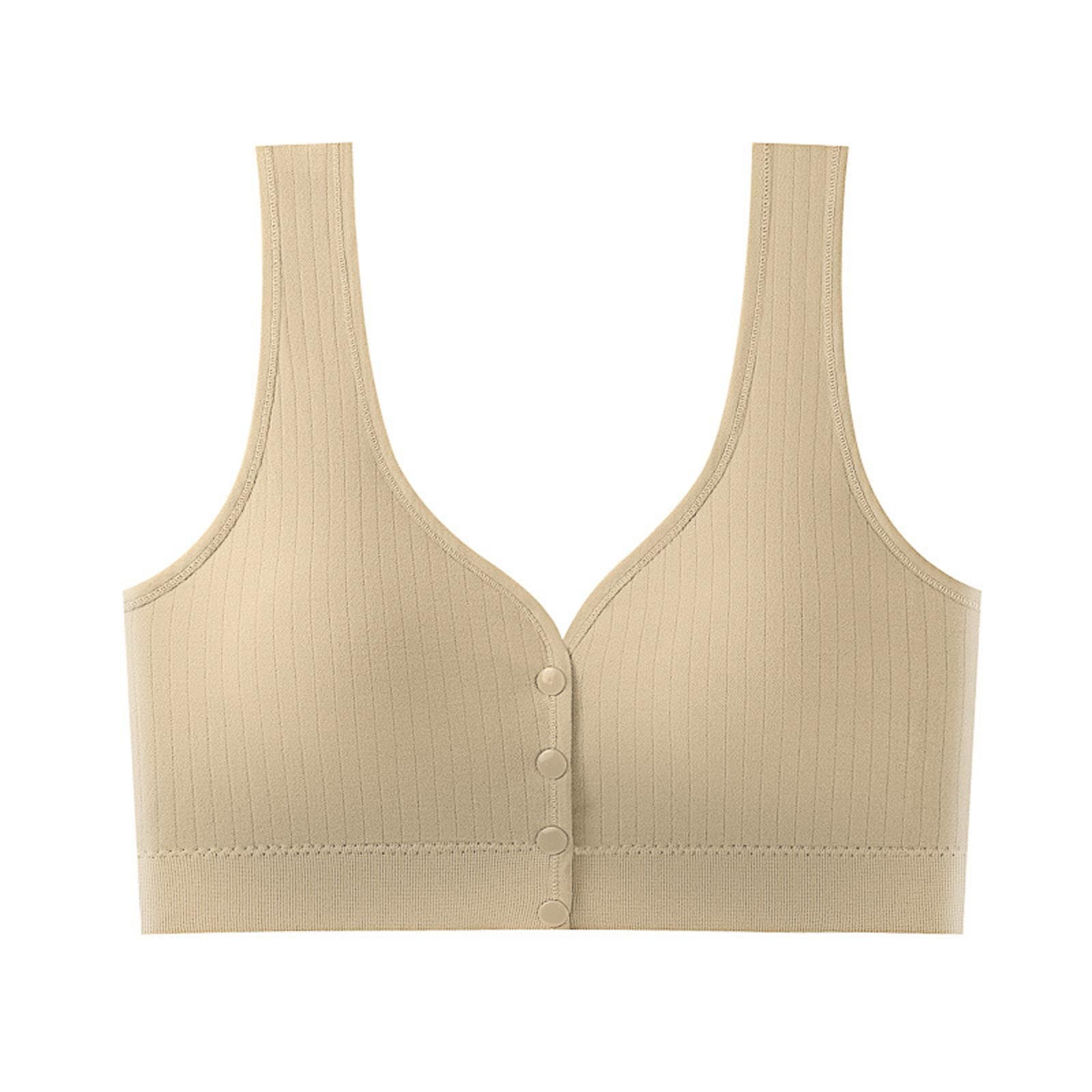 DAFPZW Front Closure Bras for Women No Underwire Wireless Bra Seamless ...