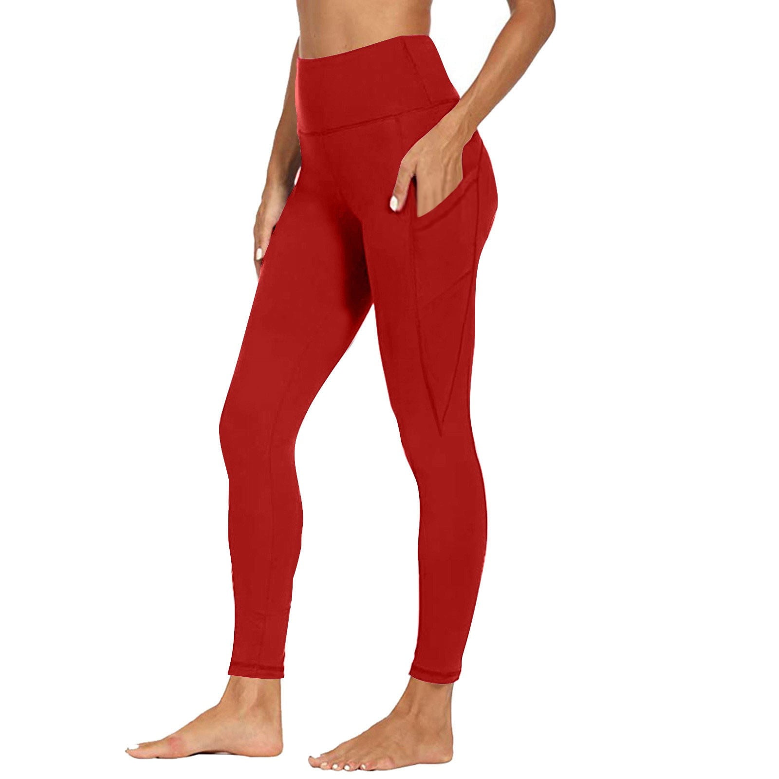 DAFPZW Gym Leggings with Pockets for Women Stretch Active Yoga Pants ...