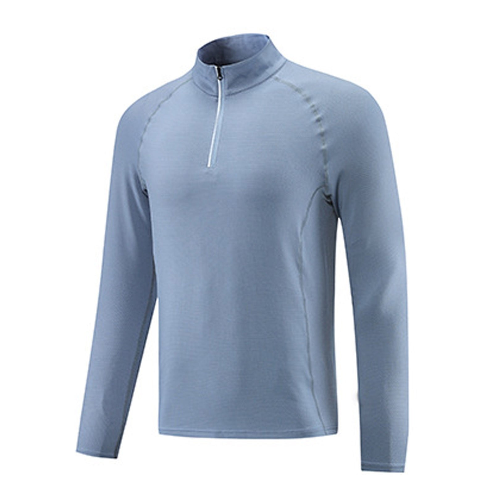 DAFPZW Long Sleeve Muscle Shirts for Men Half Zip Pullover Plain ...