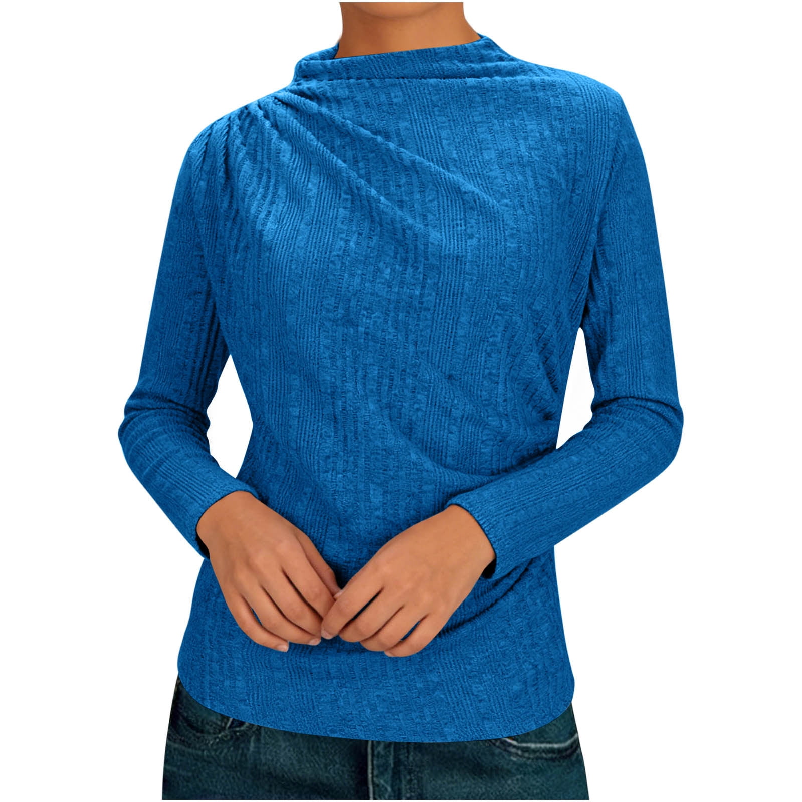 Long Sleeve Shirts for Women Business Dressy Casual Tops Work Blouses ...