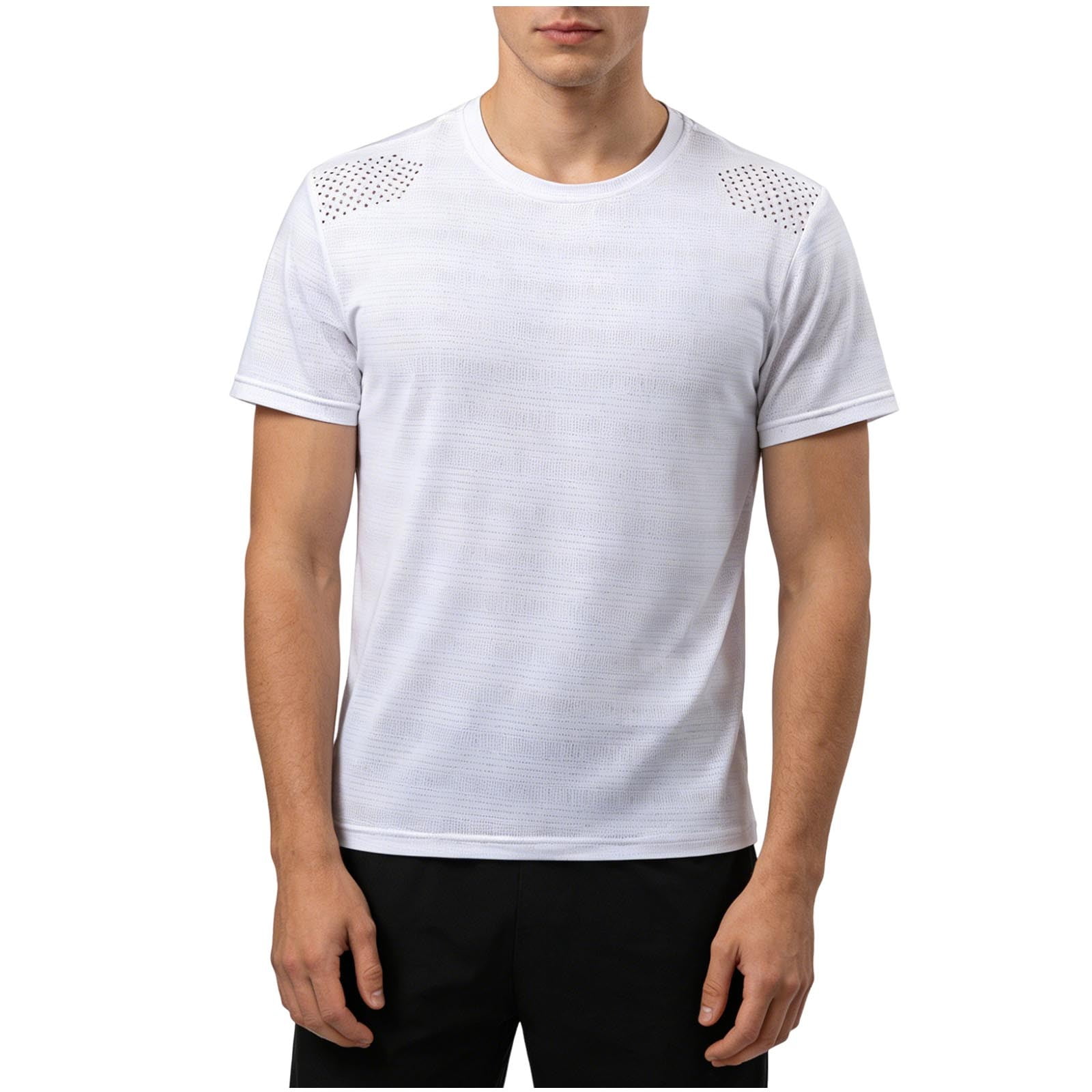 DAFPZW Men Compression Baselayer Athletic Workout T-Shirts Short Sleeve ...