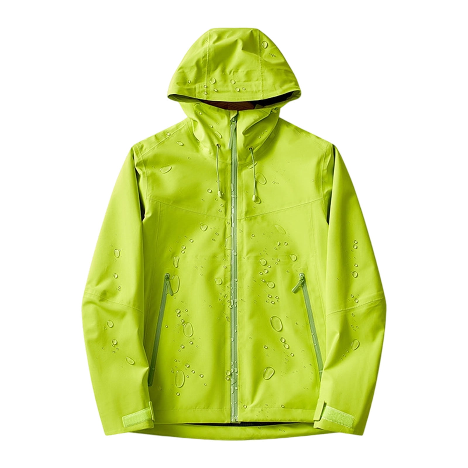 DAFPZW Men's Hooded Rain Jacket Outdoor Waterproof Lightweight Packable ...