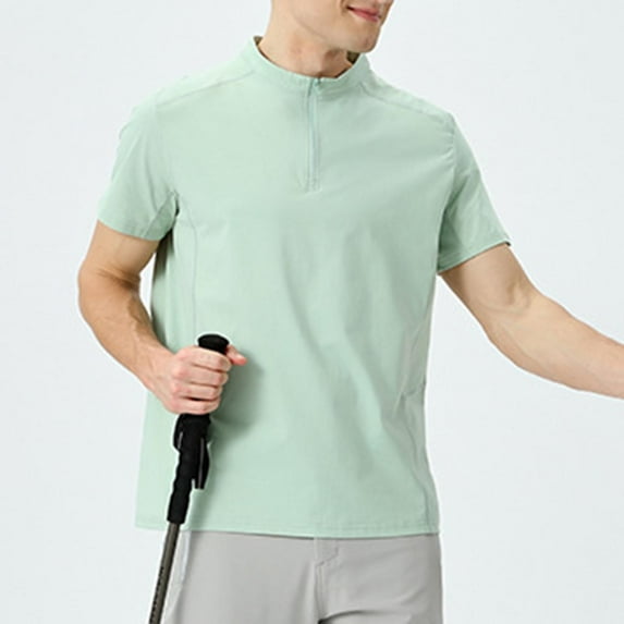 DAFPZW Men's Quarter Zip Pullover Lightweight Quick Dry Active Casual ...
