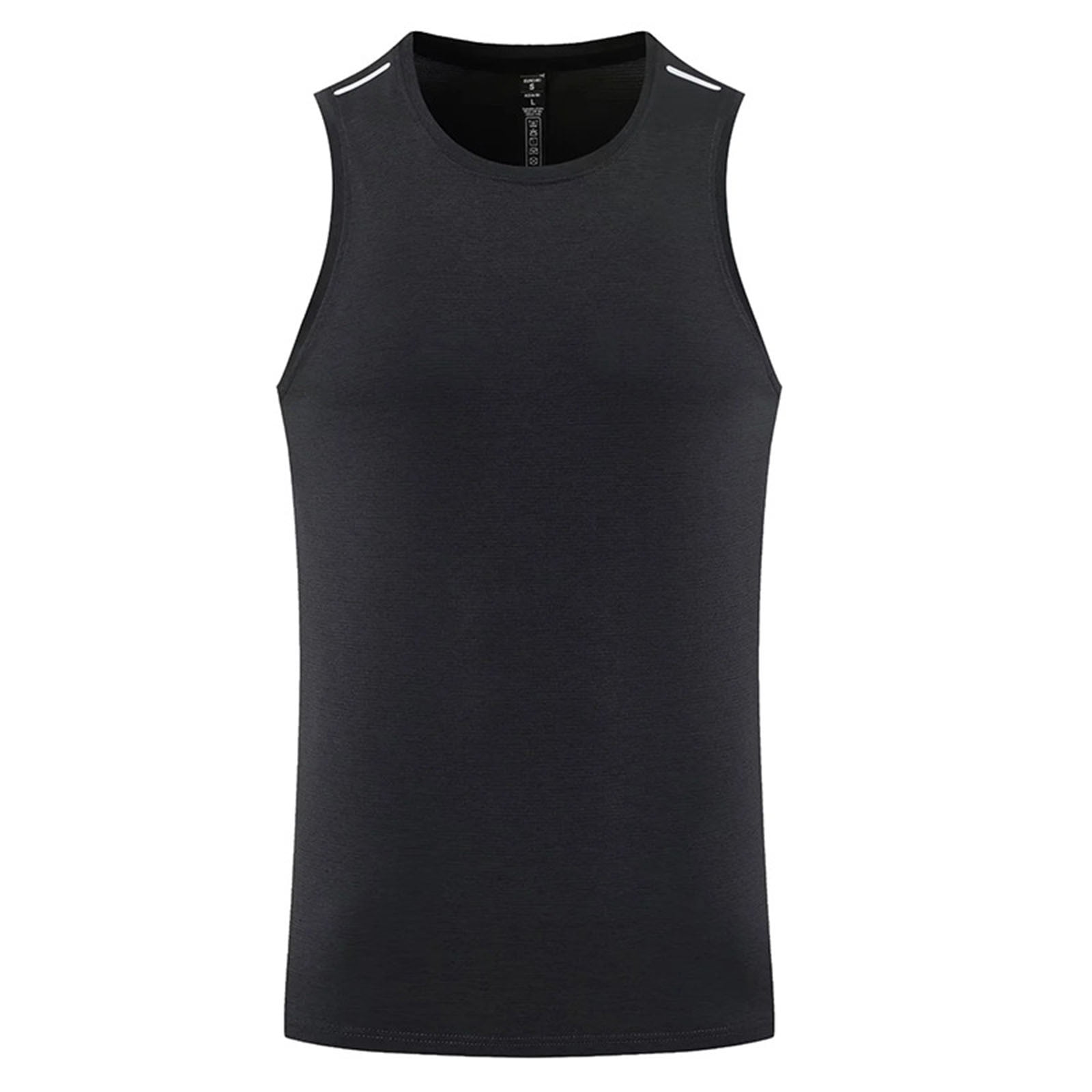 DAFPZW Men's Sleeveless Tank Tops Crew Neck Solid Basic Shirt Classic ...