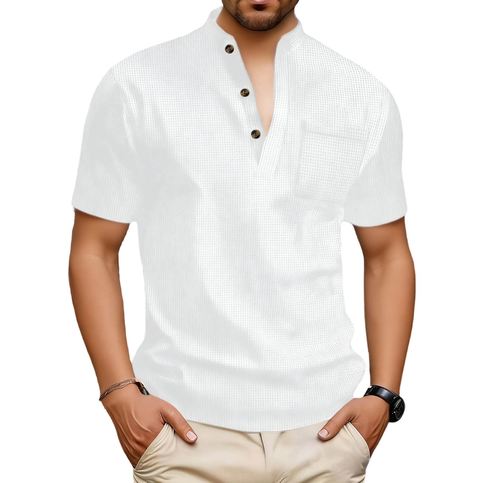 DAFPZW Men's Summer T-Shirts Fashion Business Work Golf Shirts Short ...