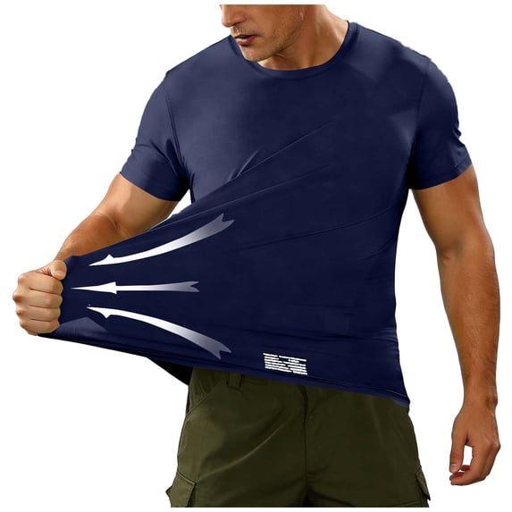 DAFPZW Men's Workout Shirts Lightweight Quick Dry Gym Running Athletic ...