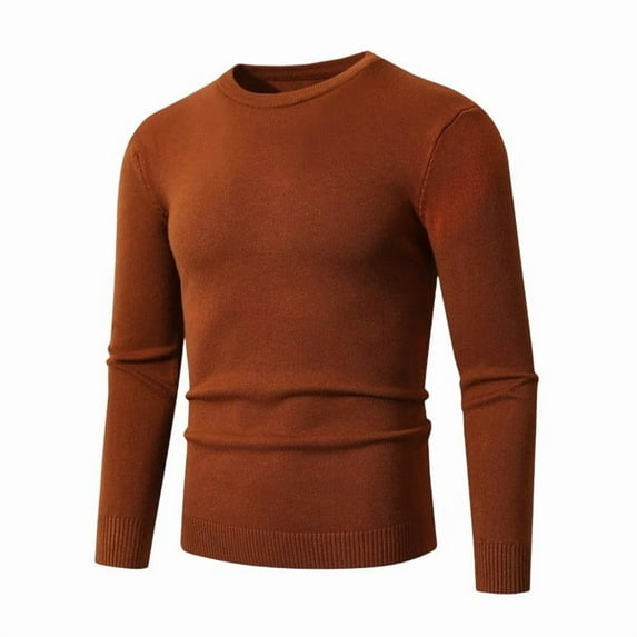 DAFPZW Mens Crewneck Sweater Pullover Knit Sweater Lightweight Solid ...
