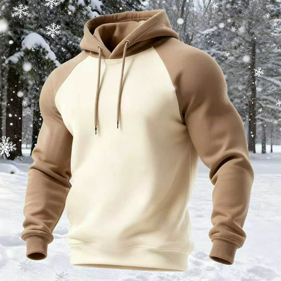 DAFPZW Mens Hoodies Pullover Casual Cotton Fleece Hooded Sweatshirts ...