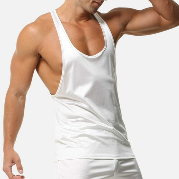 DAFPZW Mens Sleeveless Tank Tops Workout Muscle Gym T-Shirt Athletic ...