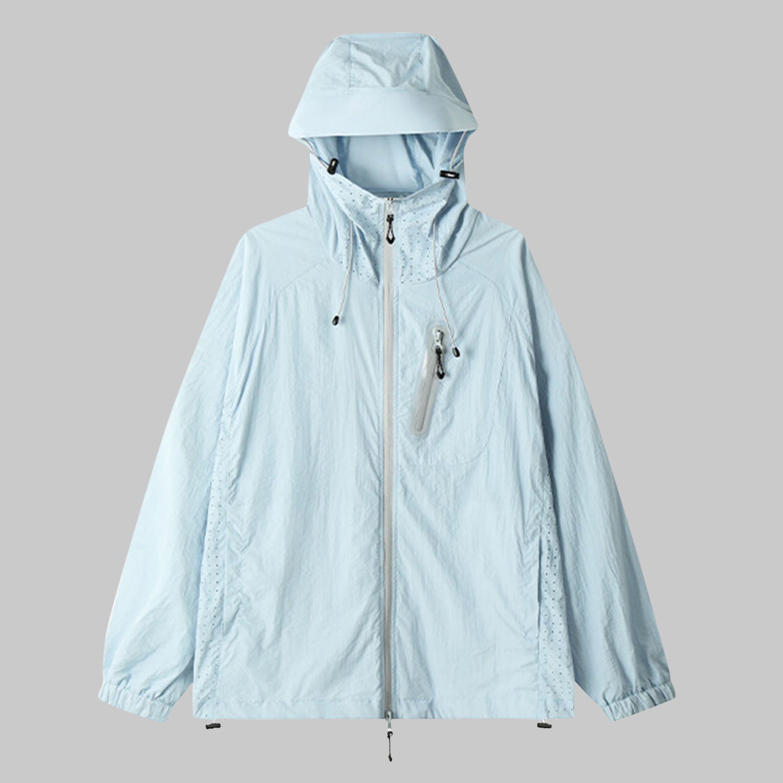 DAFPZW Mens Sun Protection Hoodie Jacket Unisex Long Sleeve Summer ...