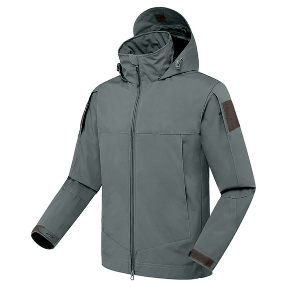 DAFPZW Mens Water-Repellent Softshell Jacket, Hooded Military Tactical ...