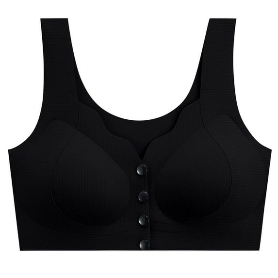 DAFPZW Seamless Bras for Women Convenient Front Button Scalloped ...