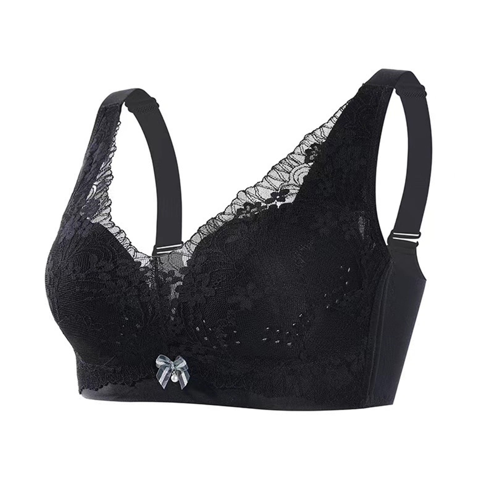 DAFPZW Seamless Bras for Women Lace Bandeau No Underwire Bras Full ...