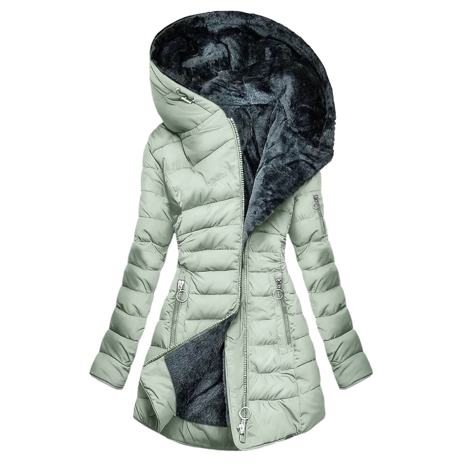 DAFPZW Winter Coats for Women Plus Size Jackets Long Puffer Jacket 2026 ...