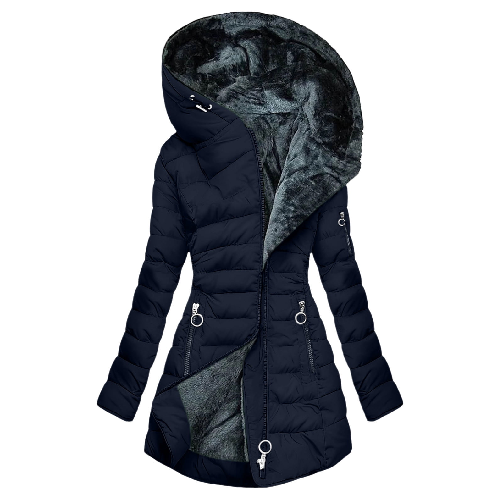 DAFPZW Winter Coats for Women Plus Size Jackets Long Puffer Jacket 2026 ...